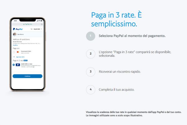 Paga in 3 rate senza interessi con PayPal – Fans Computer
